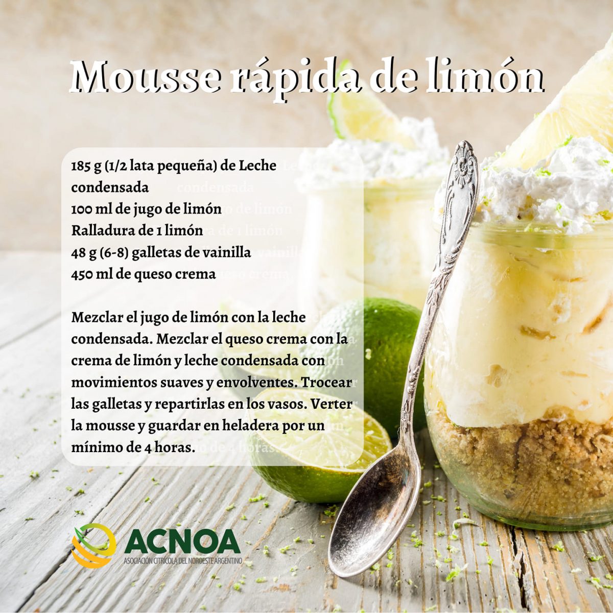Mousse rápida de limón | ACNOA